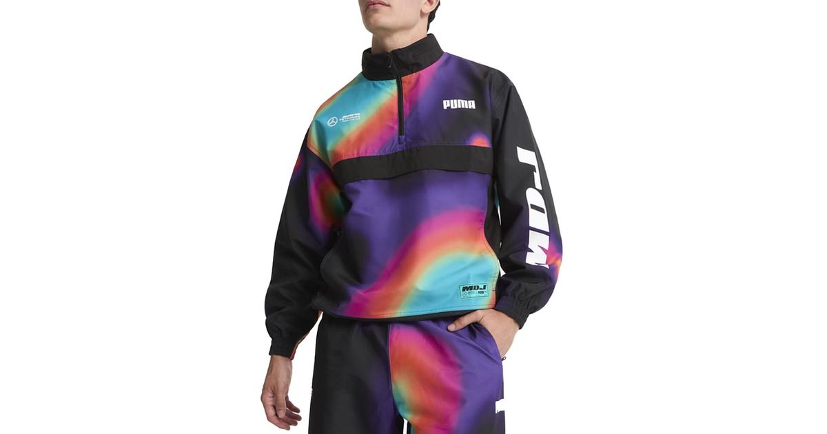 PUMA Mercedes Amg Petronas Formula 1 Statement Woven Jacket White-aop ...