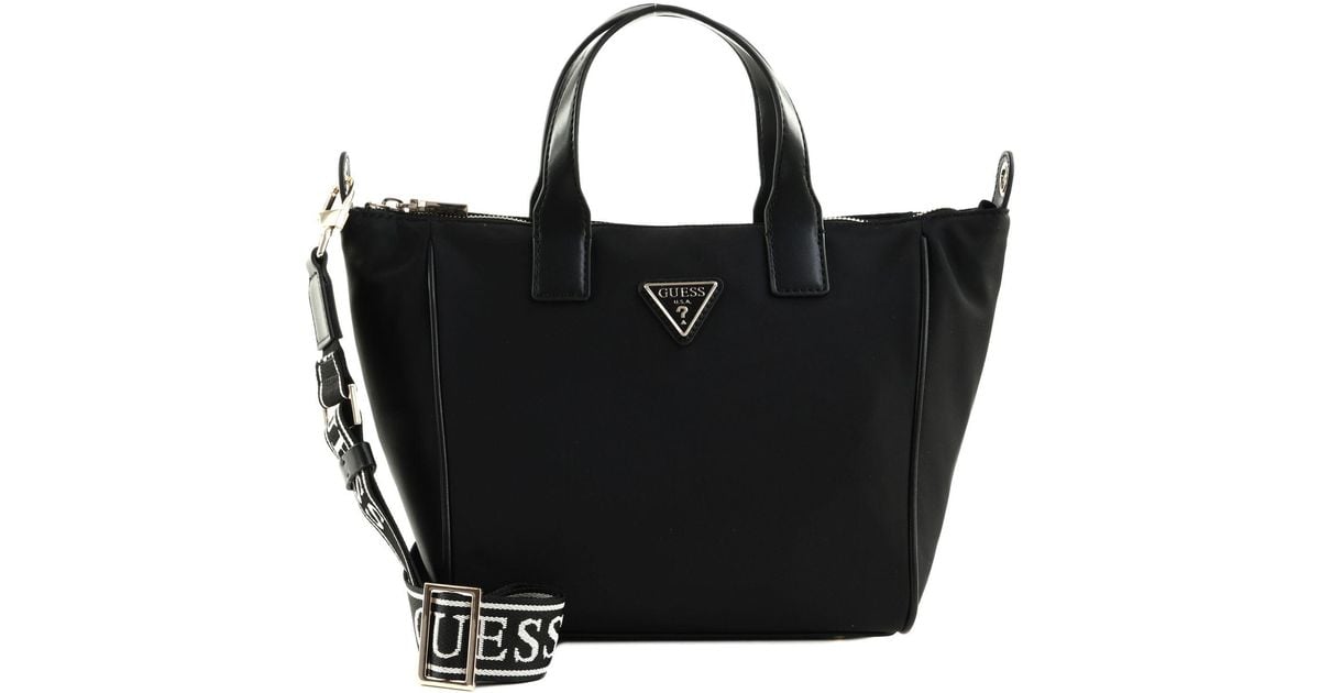 Guess Black Triangular Design With Metallic Logo | Lyst UK