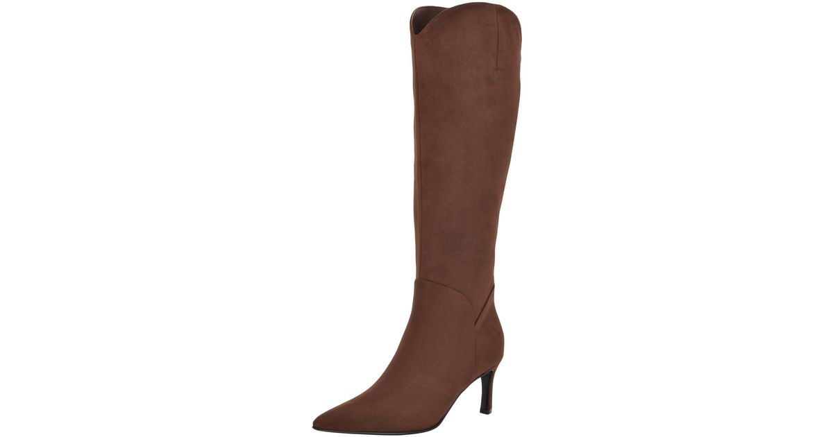 Guess Palisa Wide Calf Knee High Boot in Brown | Lyst UK