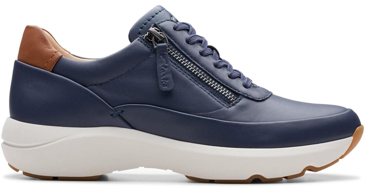 Clarks Tivoli Zip in Blue | Lyst UK