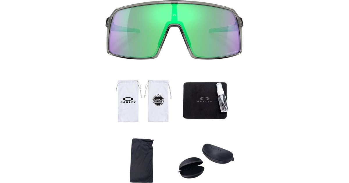 Oakley Sutro Oo9406 Shield Sunglasses Cleaning Kit And Black Flag Micro