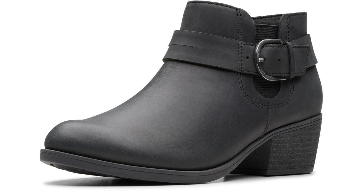 Clarks Charlten Rae Ankle Boot in Black | Lyst
