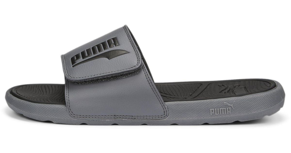 PUMA Cat 2.0 Hook And Loop Slide Sandals in Brown for Men | Lyst