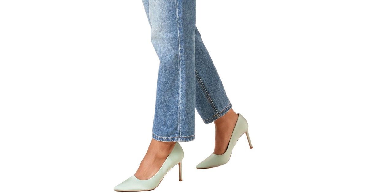 Dorothy Perkins Dash Satin Pointed High Stiletto Heel Court Shoes in ...