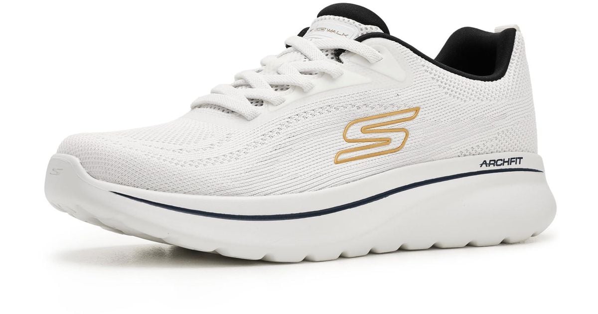 Skechers Go Walk Arch Fit N-joy Nate Sneaker in White for Men | Lyst