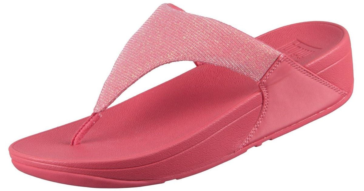 Fitflop S Lulu Shimmerlux Toe Post Sandals in Pink | Lyst UK