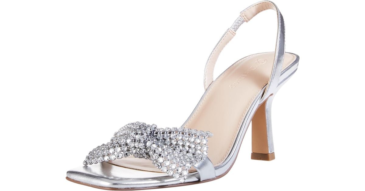 The Drop Kate Slingback Bow Heeled Sandal in White | Lyst