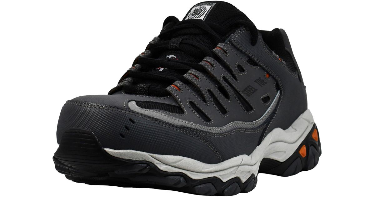 Skechers Cankton Steel Toe Cap Construction Shoes in Black for Men ...