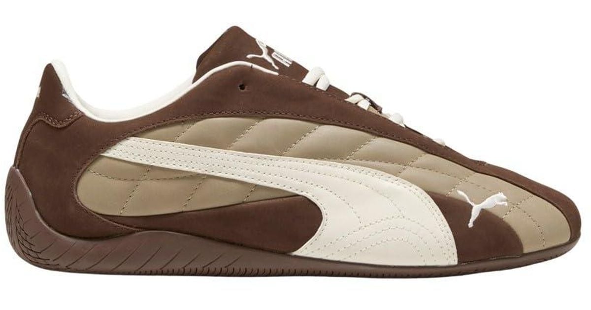 PUMA Mens Speedcat Plus Quilted Lace Up Sneakers Shoes Casual - Brown ...