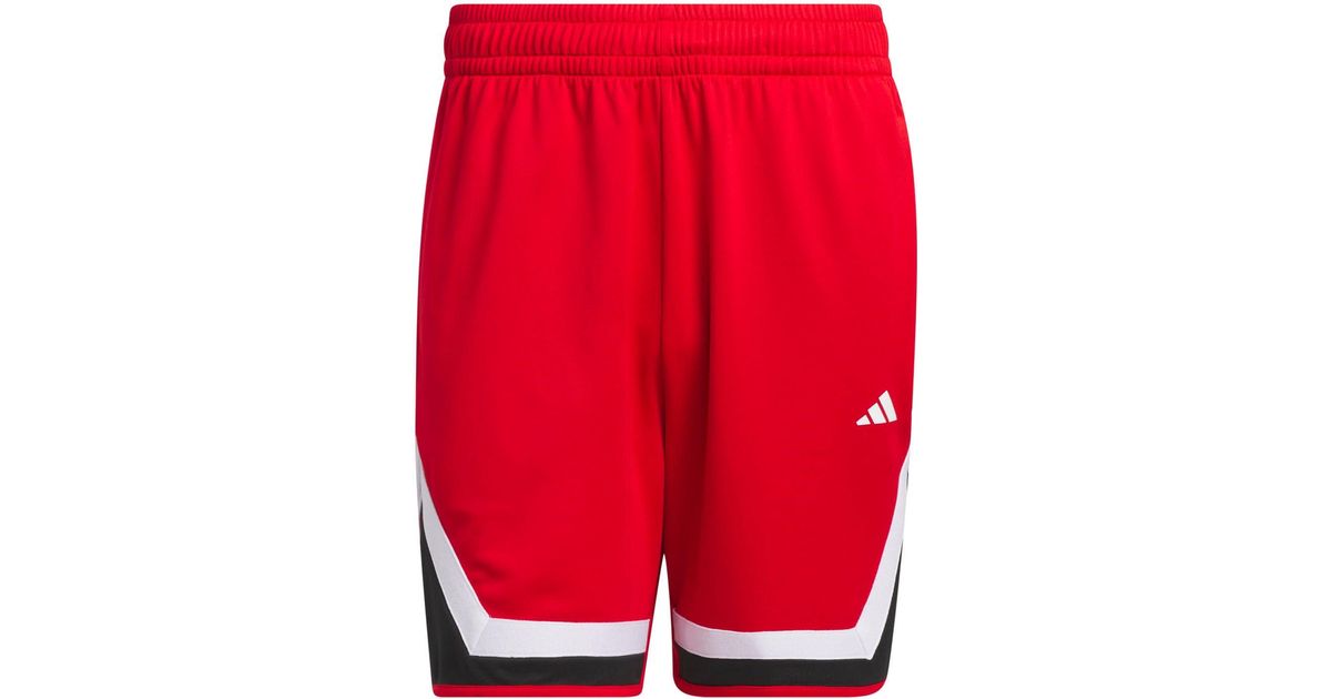 adidas Pro Block Basketball Shorts in Red for Men | Lyst UK