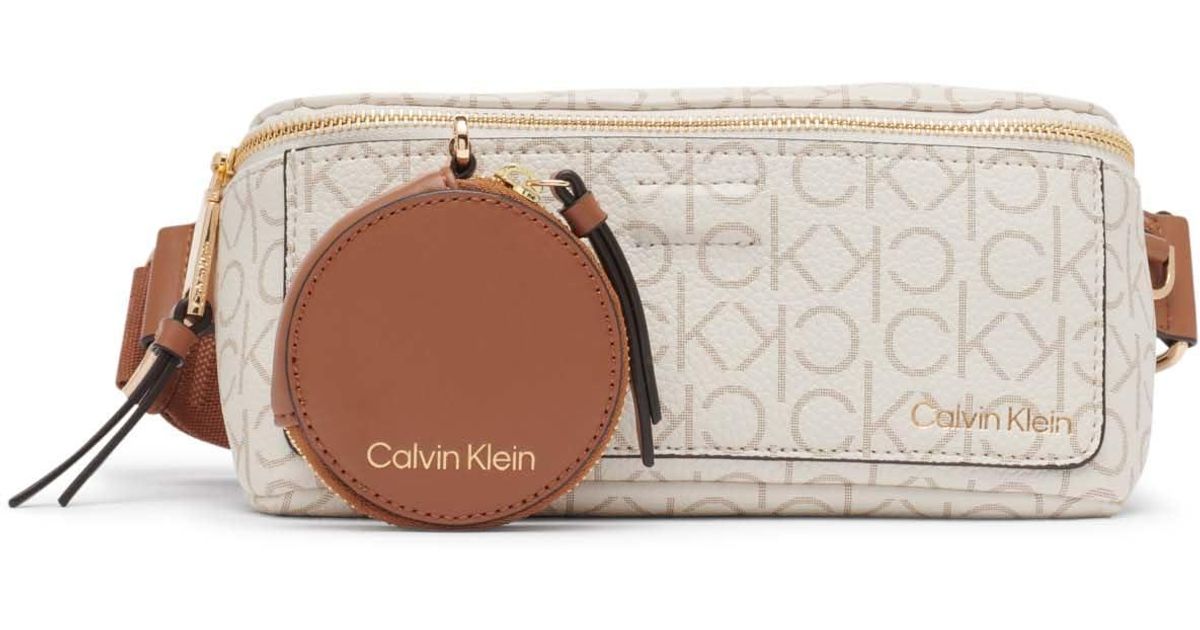 Calvin Klein Millie Novelty Belt Bag in White | Lyst