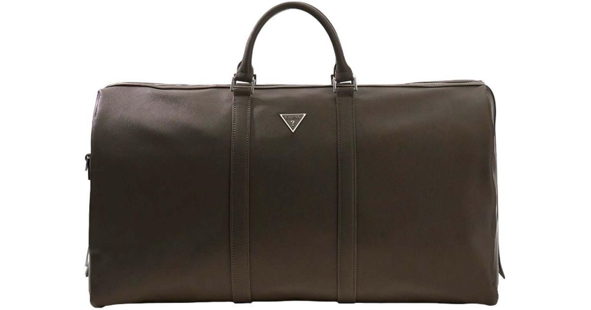 Guess Certosa Weekender Travel Bag Brown Shitake Taupe in Black for Men ...