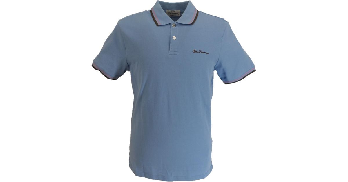 Ben Sherman Signature Polo Shirt in Blue for Men | Lyst UK