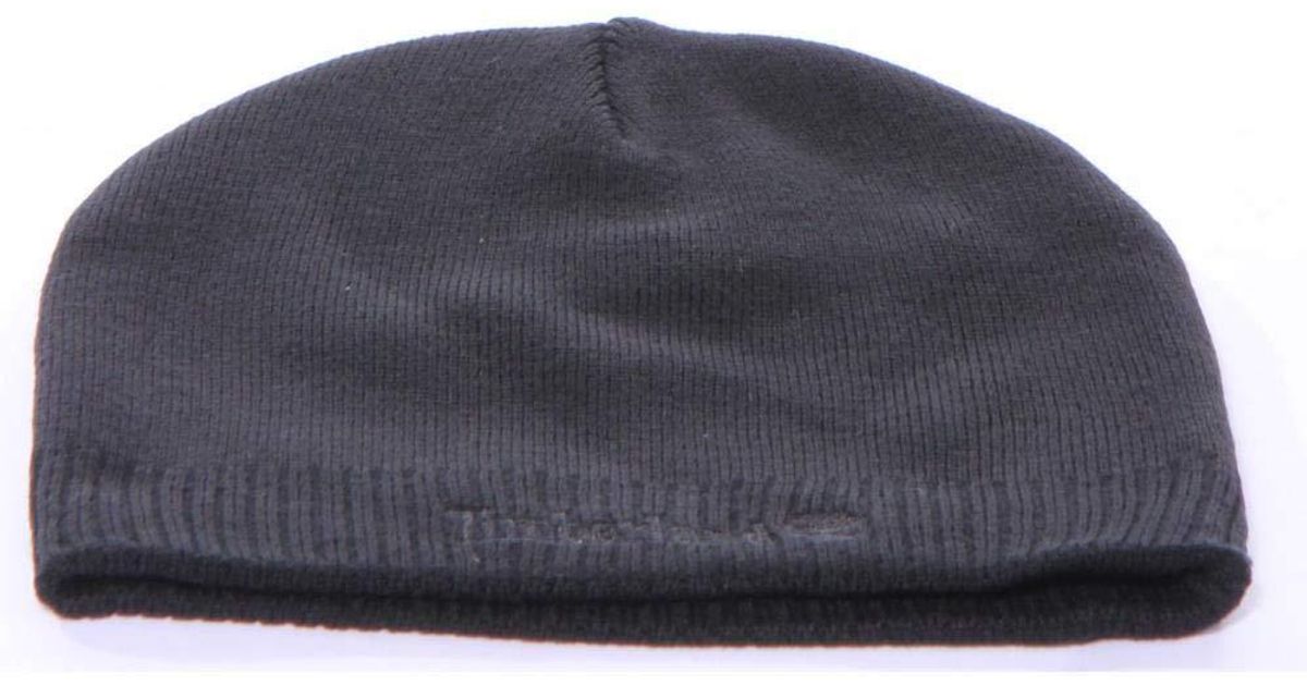 Timberland Knit Logo Beanie Hat For in Blue for Men | Lyst UK