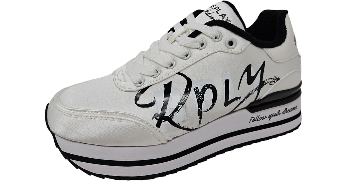 Replay New Penny Emery Sneaker in White | Lyst UK