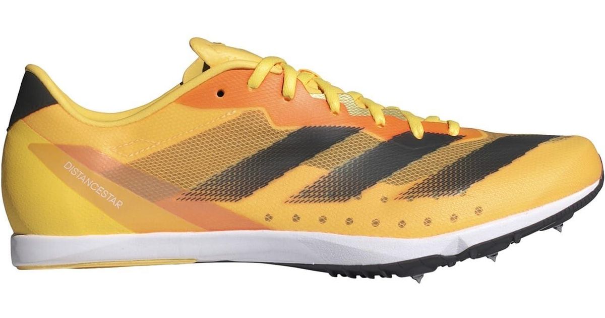 adidas Distancestar Running Spikes S Track Shoes Red 10 Uk in Yellow ...