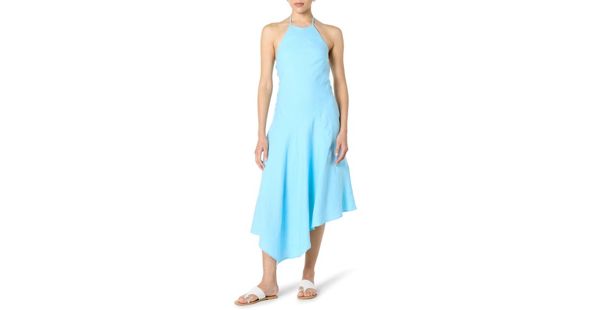 The Drop 's Ciga Halter Linen Maxi Dress in Blue | Lyst