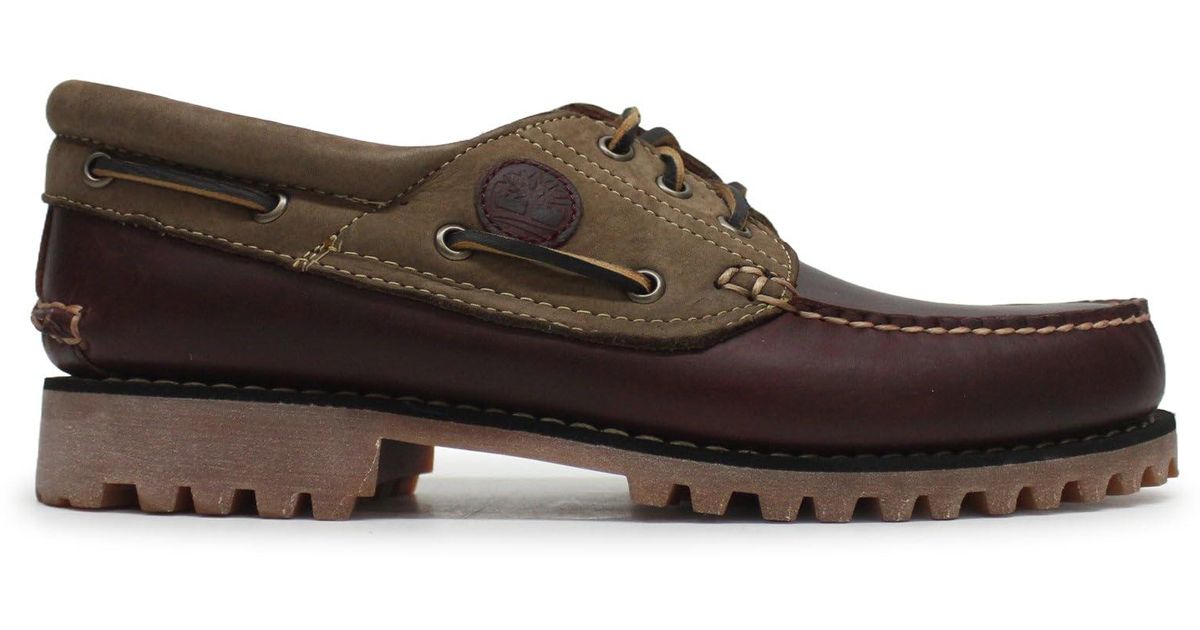 Timberland Traditional Handsewn 3-eyelet Classic Lug Boat Shoe in Brown ...