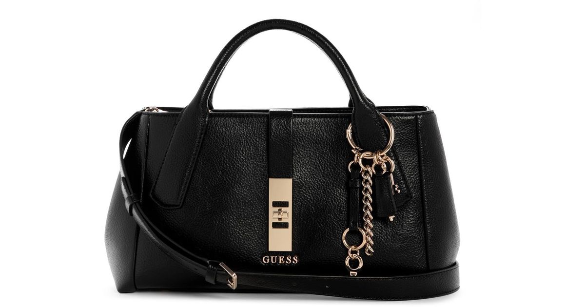 Guess Brooke High Society Satchel in Black | Lyst UK
