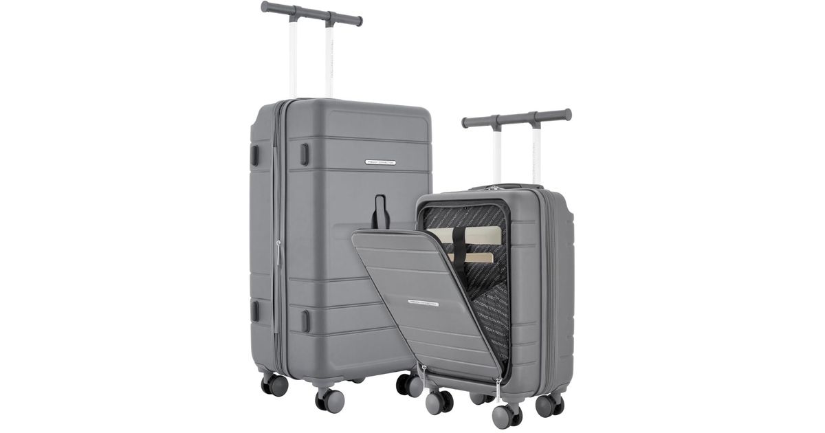 French Connection 2 Piece Trunk Luggage Set in Gray | Lyst