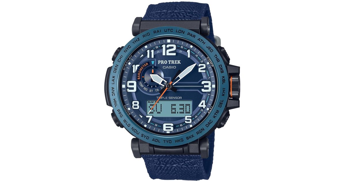 G-Shock Prg601yb Series | Pro Trek | Blue | 100m Wr | 1/100 Sec Stop ...