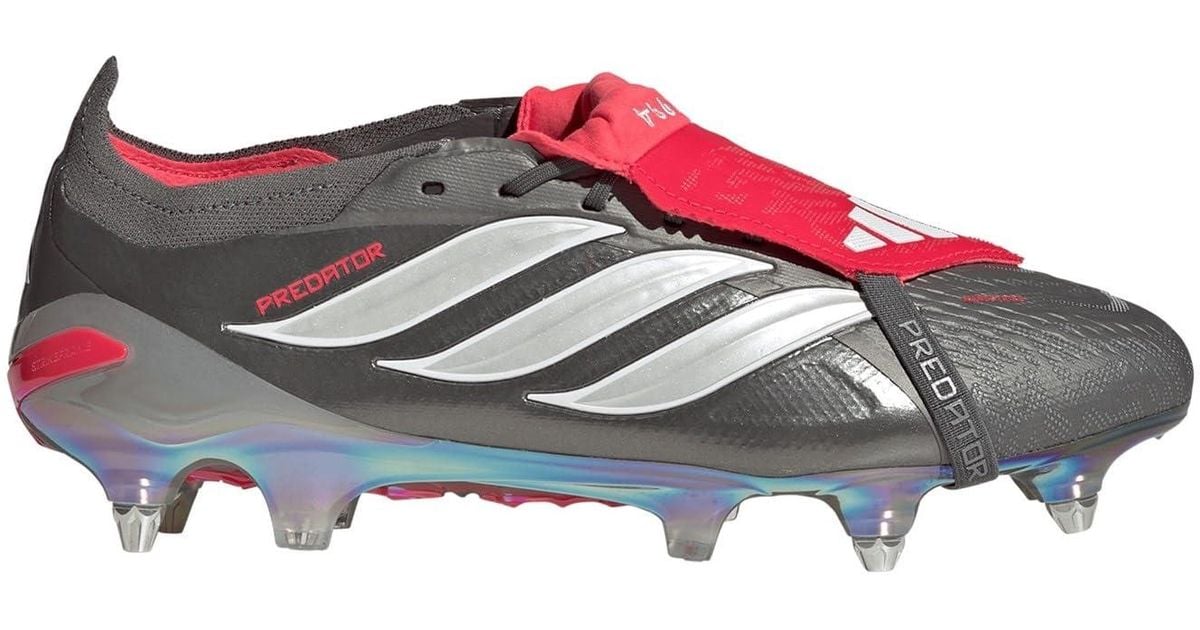 adidas S Elite Fold Over Tongue Soft Ground Football Boots Grey/red 9.5 ...