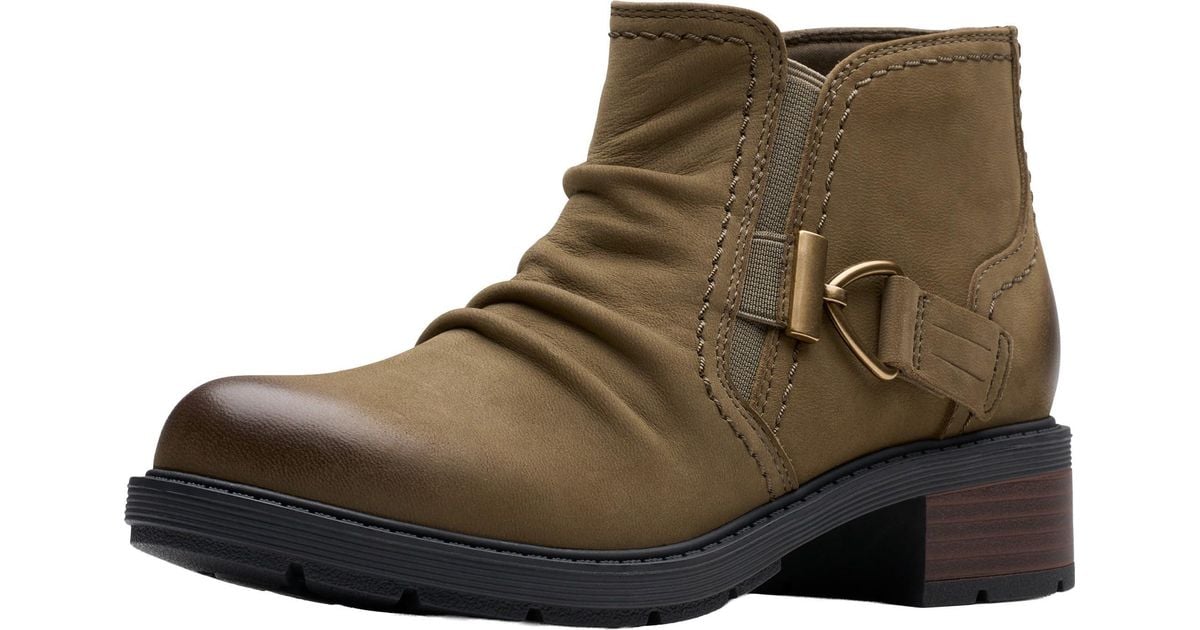 Clarks Hearth Clara Ankle Boot in Black | Lyst UK