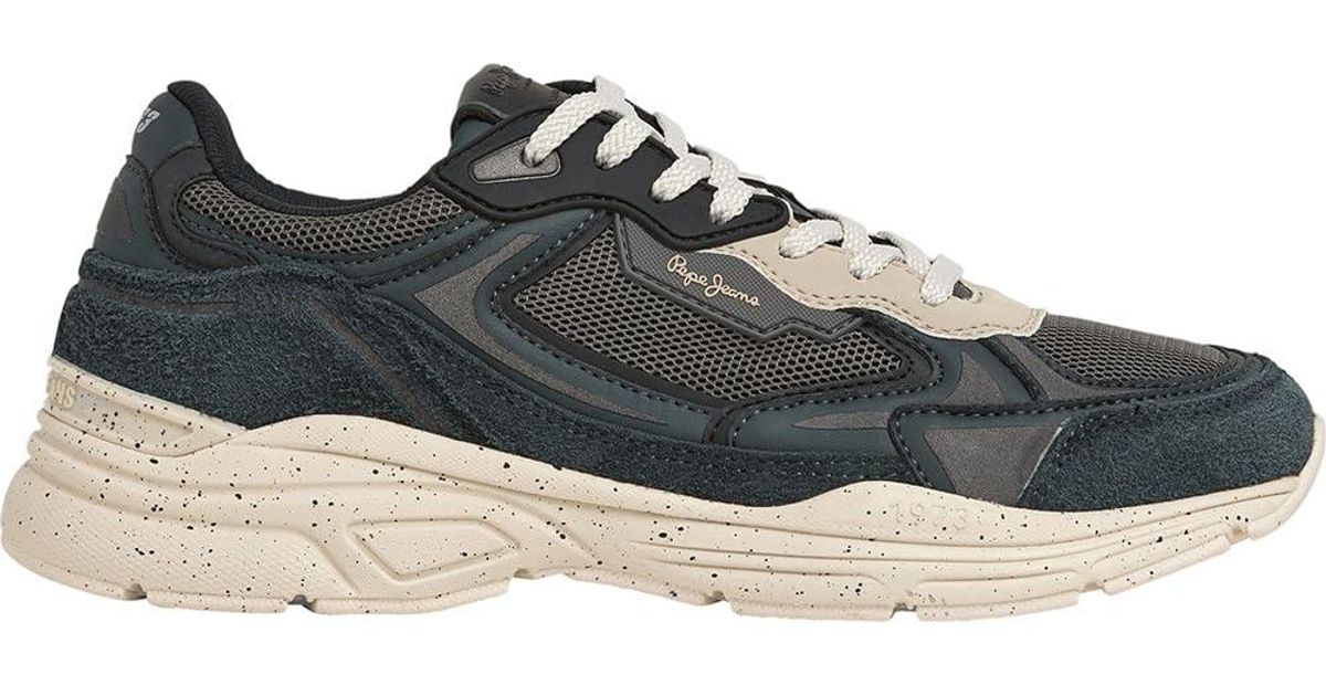 Pepe Jeans Dave Dust Trainers Uk 8 Grey in Blue for Men | Lyst UK