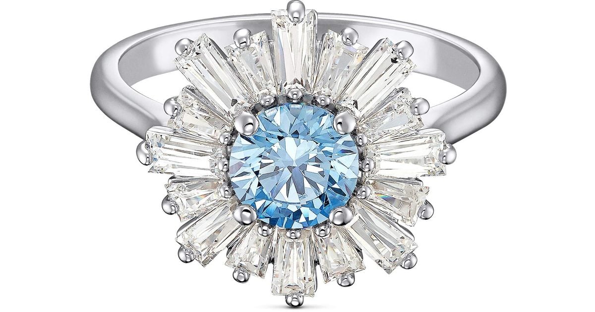 Swarovski Sunshine Ring, blau in Mettallic | Lyst DE