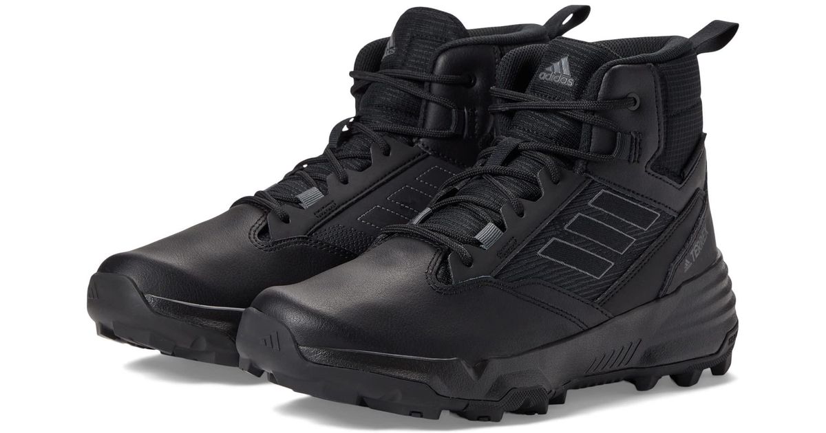 adidas Terrex Unity Leather Mid Rain.rdy Core Black/grey Four/grey Six ...