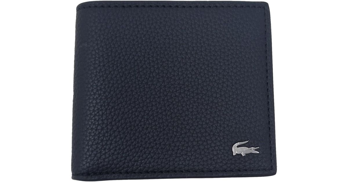 Lacoste Nh4774or Billfold Coin Wallet In Noir in Blue for Men | Lyst UK