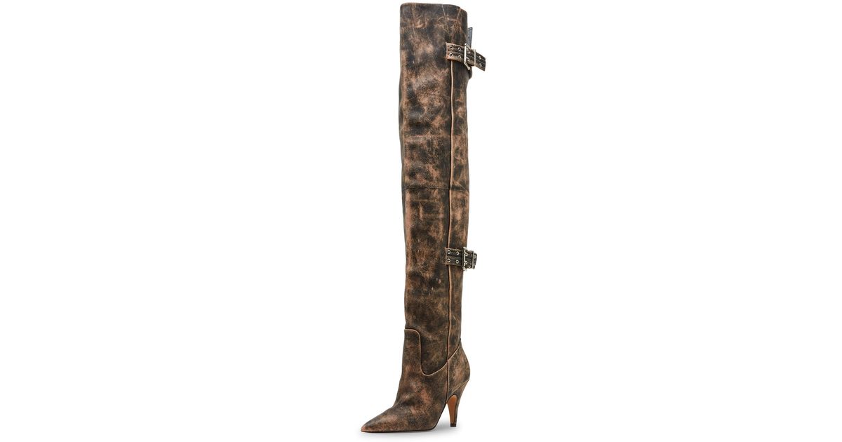 Steve Madden Baddie Over-the-knee Boot in Natural | Lyst UK