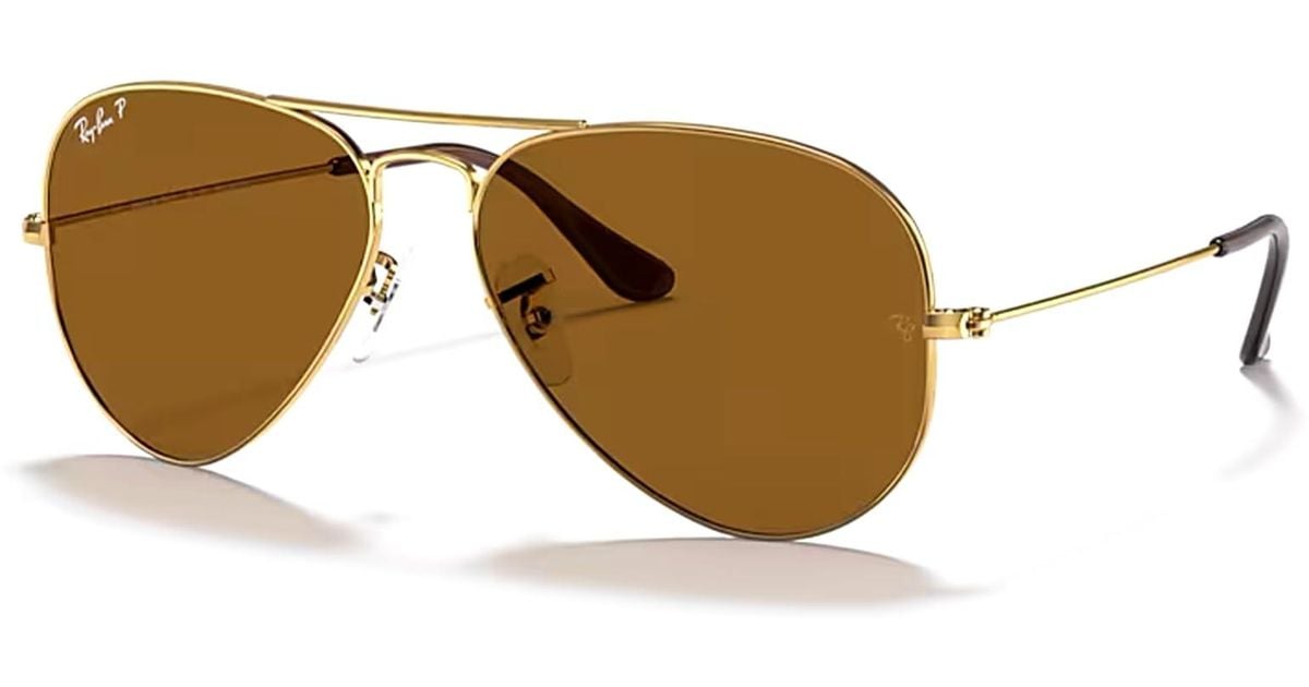 Ray-Ban Rb3025 Metal Polarized Aviator Sunglasses For For +bundle With ...