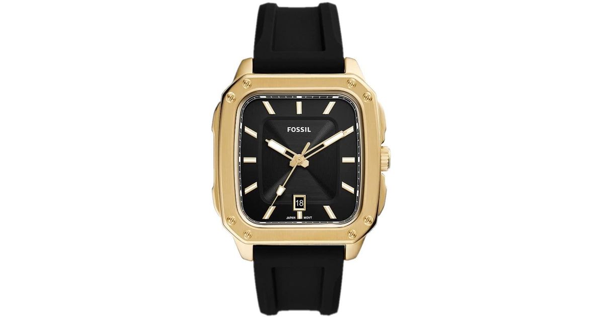 Fossil Analogue Watch Inscription in Black for Men | Lyst UK
