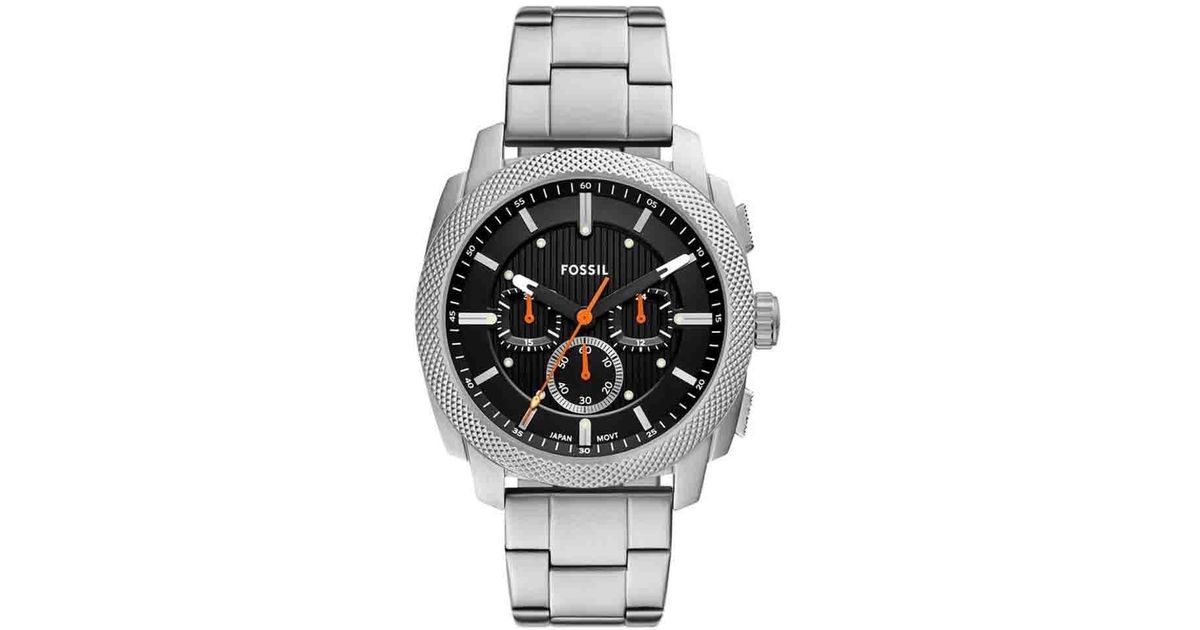 Fossil Machine Watch Fs6095 Stainless Steel in Grey for Men | Lyst UK