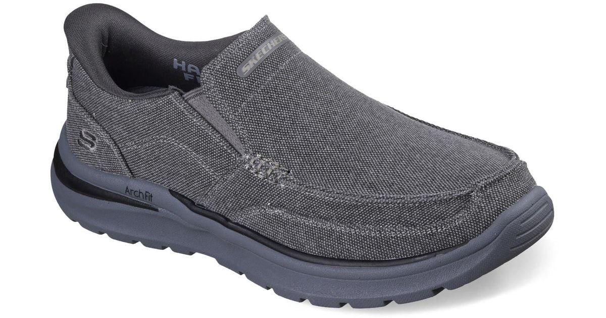 Skechers Usa Arch Fit Superior-talbert Moccasin in Grey for Men | Lyst UK