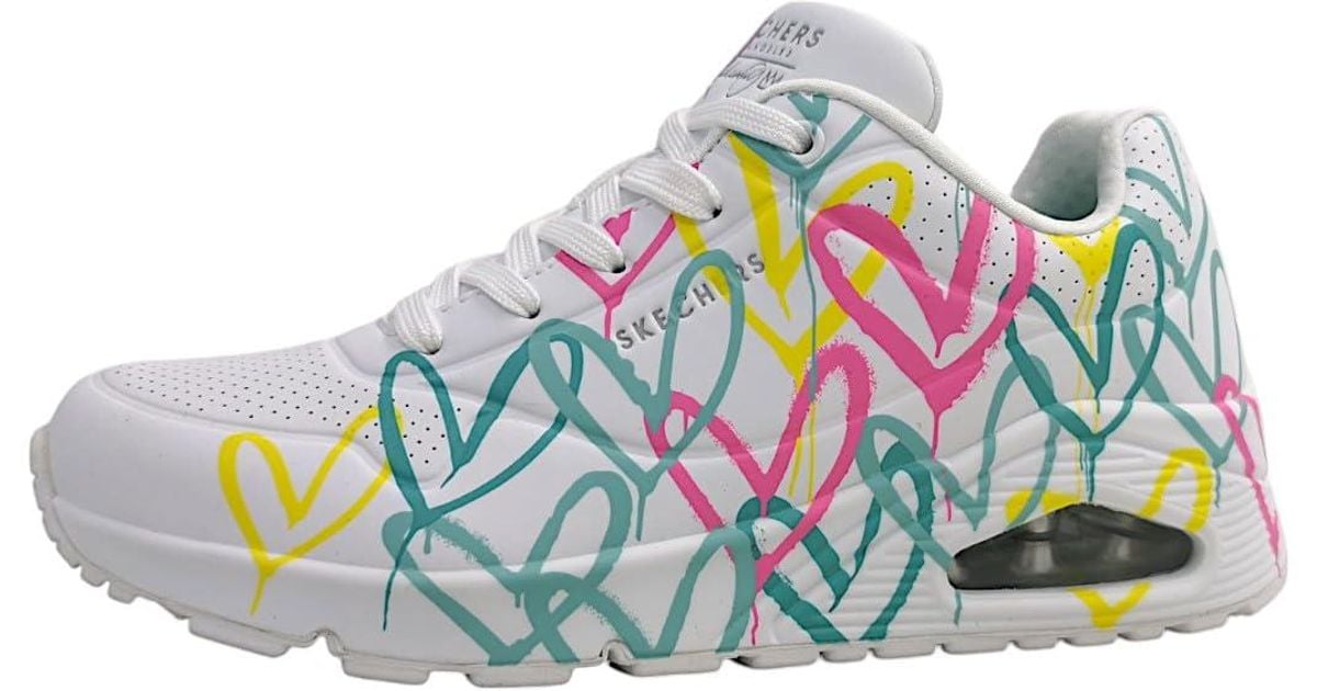 Skechers Uno Love Hearted Trainers in Blue | Lyst UK