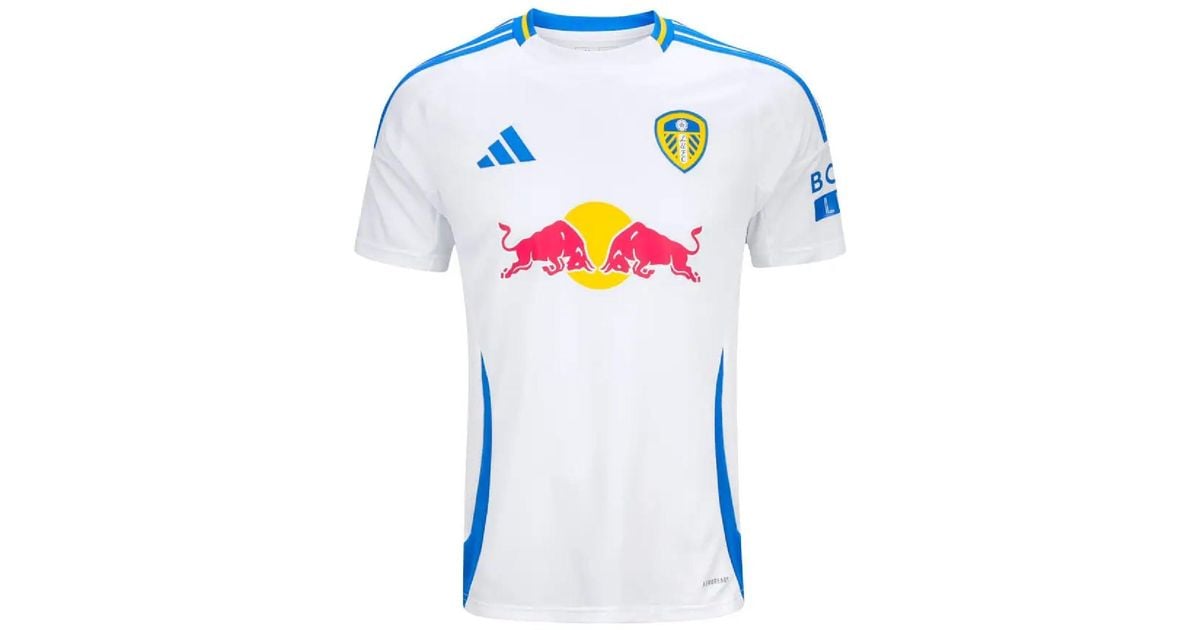 adidas Leeds United Fc Home Football Shirt Jersey 2024-2025 in Blue for ...