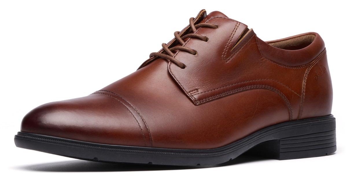 Clarks Steadwell Cap Oxford in Brown for Men | Lyst UK