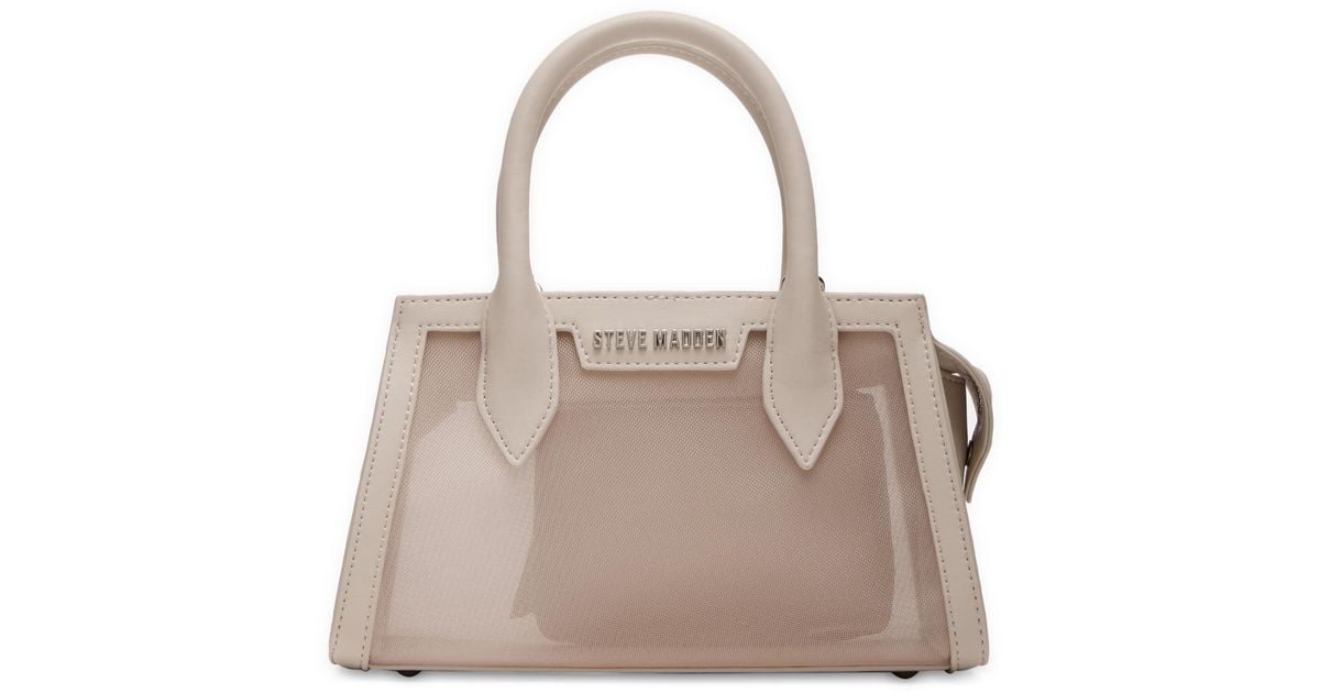 Steve Madden Peachy Mesh Top Handle in Natural | Lyst
