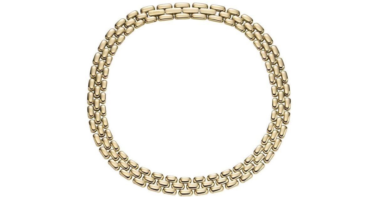 Fossil Stainless Steel Bracelet With Fold Over Closure in Metallic ...