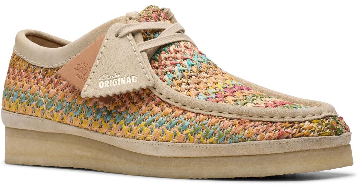 Clarks Somerset Collection Raffia Wallabee Shoe in Natural for Men ...