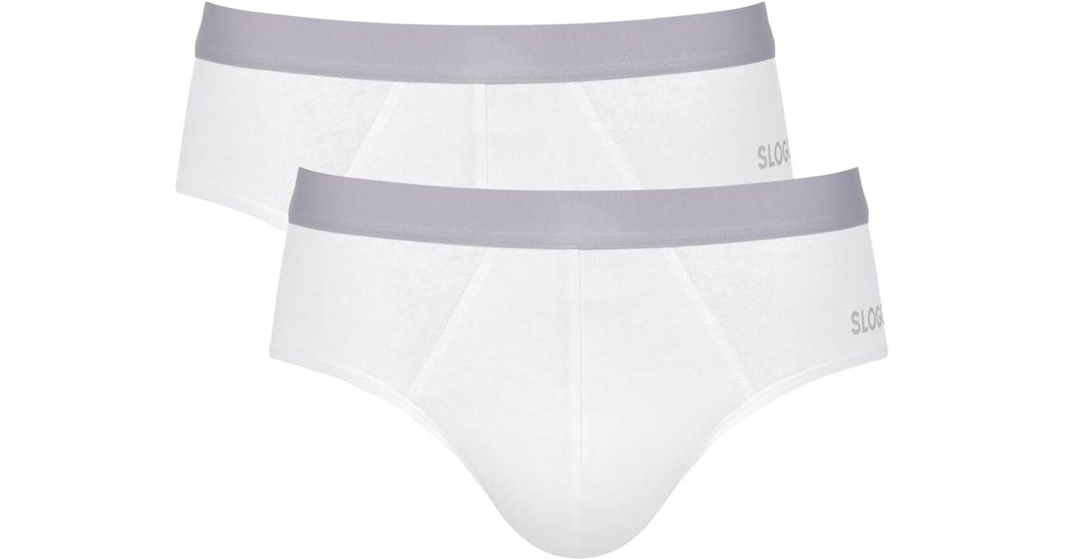 Sloggi Men Go Abc 2.0 Brief 2p Underwear in White for Men | Lyst UK