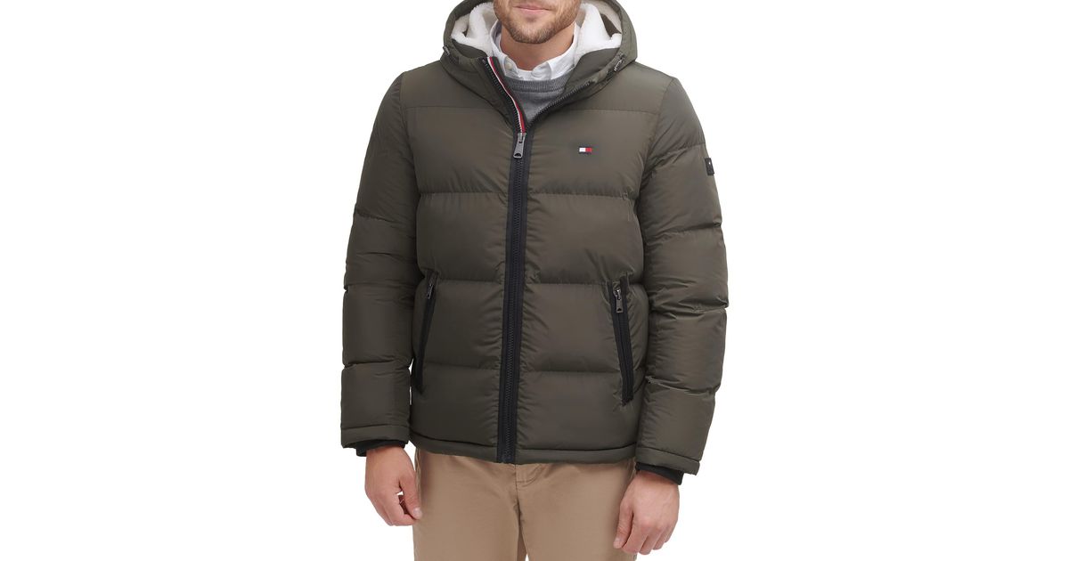 Tommy Hilfiger Classic Hooded Puffer Jacket for Men | Lyst UK