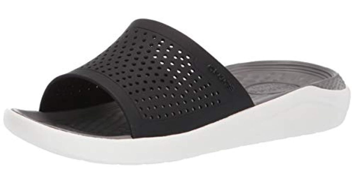 Crocs™ Literide Slide, Unisex Adult's Open Toe Sandals in Black | Lyst UK