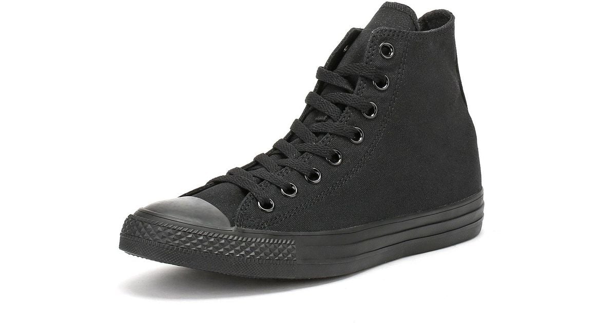 Converse Chuck Taylor All Star Leather Hi in Black | Lyst UK