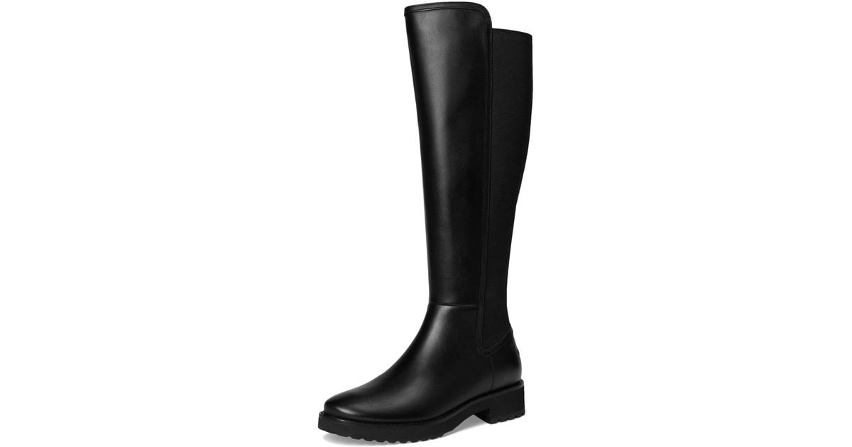 Cole Haan Lyndon Waterproof Equestrian Tall Boots in Black | Lyst