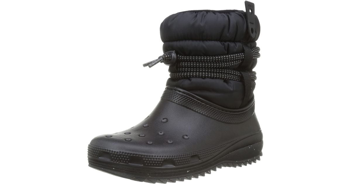 Crocs™ Lace Classic Neo Puff Luxe Winter Boots Snow in Black - Lyst