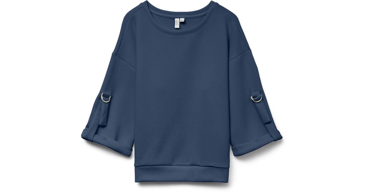 Vero Moda Vmbolda 3/4 O-neck Sweat Jrs Btq Ga in Blue | Lyst UK
