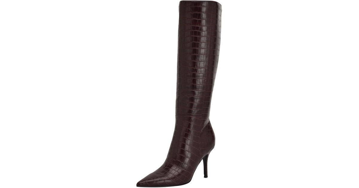 Guess Gressa Knee High Boot in Brown | Lyst UK